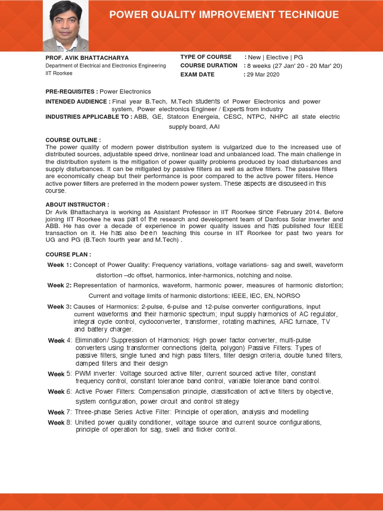 Power Quality Improvement Technique | PDF | Power Inverter | Electrical ...