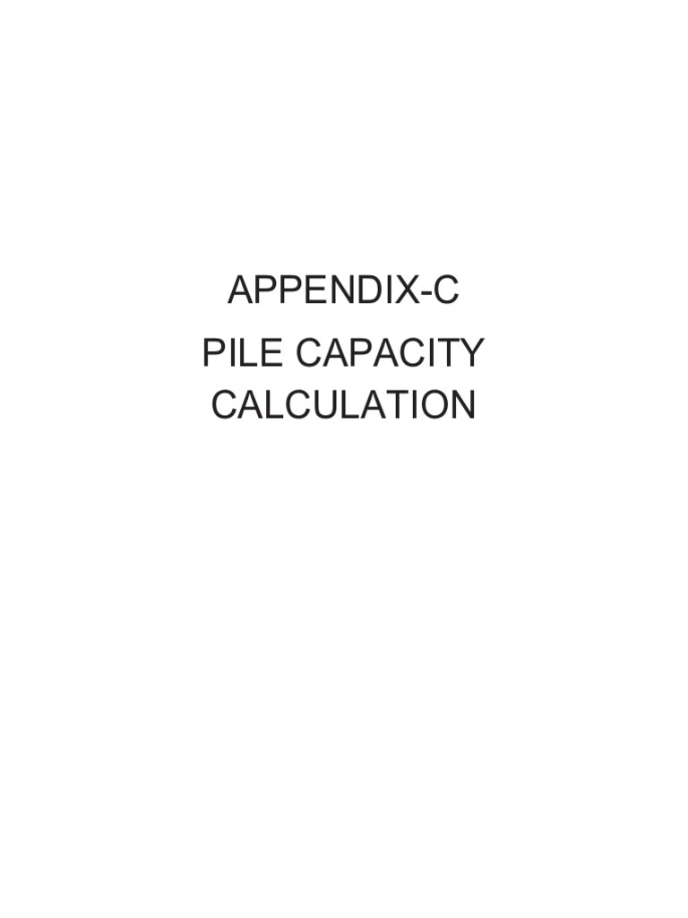 Appendix C | PDF | Deep Foundation | Geotechnical Engineering