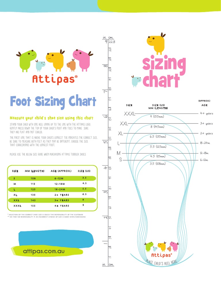 Foot Sizing Chart | PDF | Walking | Foot
