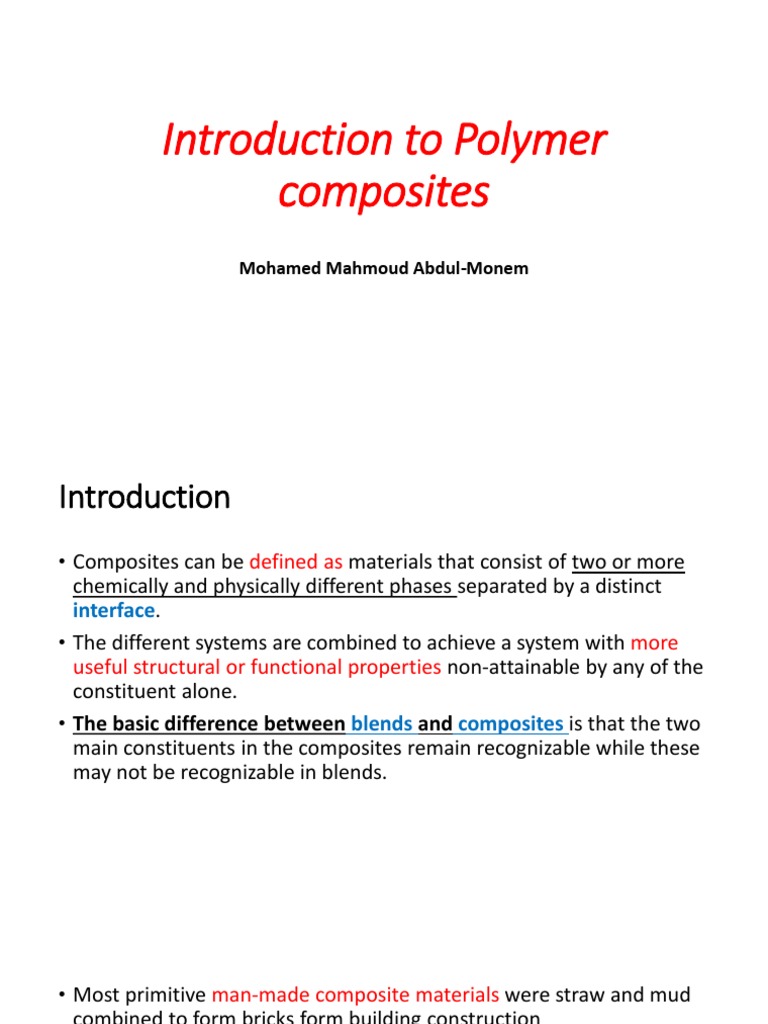 An Introduction to Polymer Composites: Materials, Properties ...