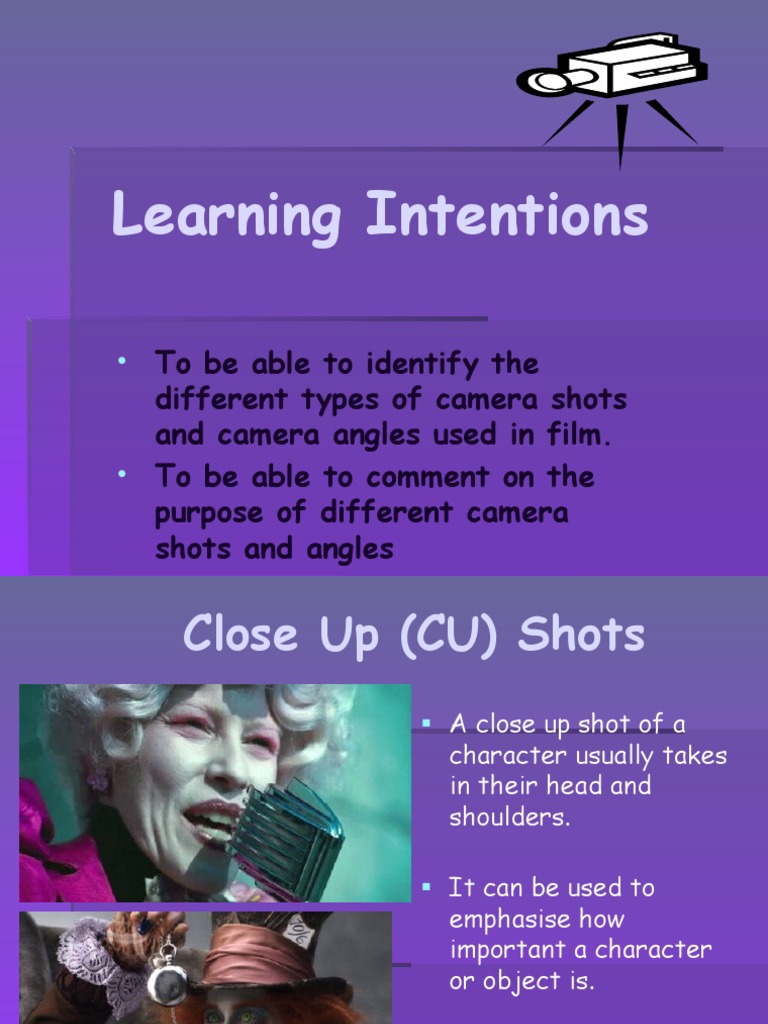 Film Language - Camera Shots Angles PP Intro Level | PDF