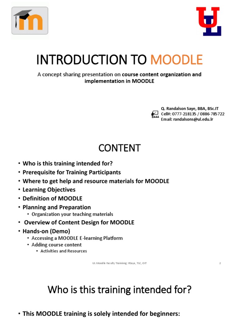 Introduction To MOODLE | PDF | Moodle | Educational Technology