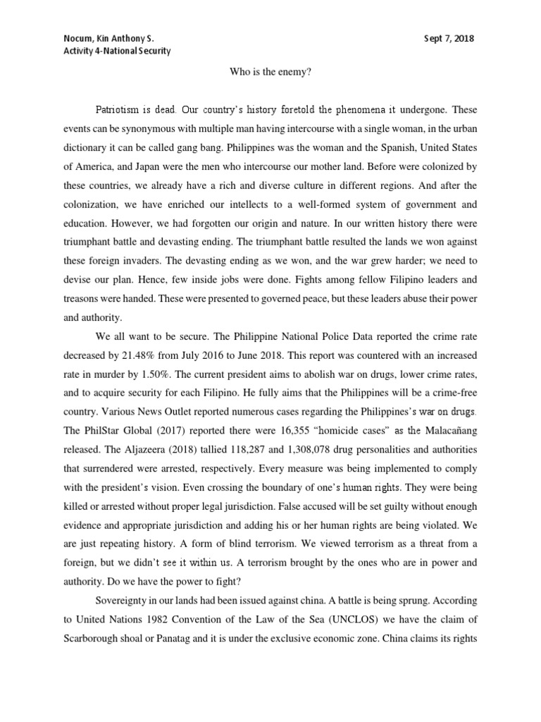 Activity 4 - National Security | PDF | Government | Justice