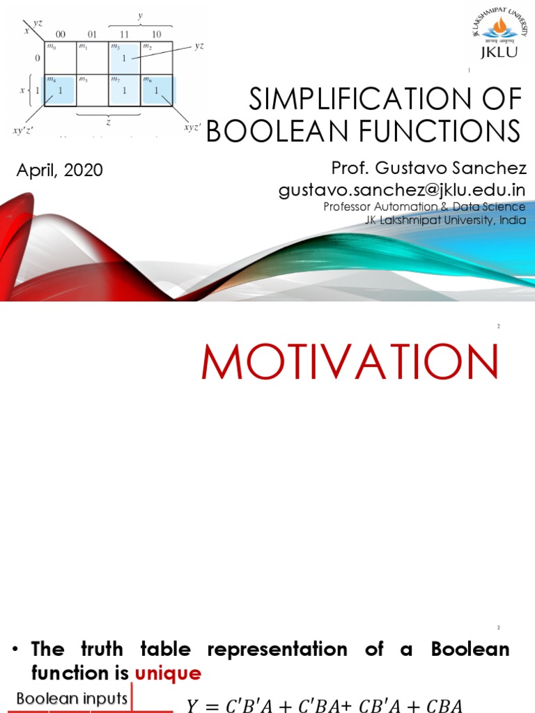 Logical Function Simplification | PDF | Mathematical Concepts ...