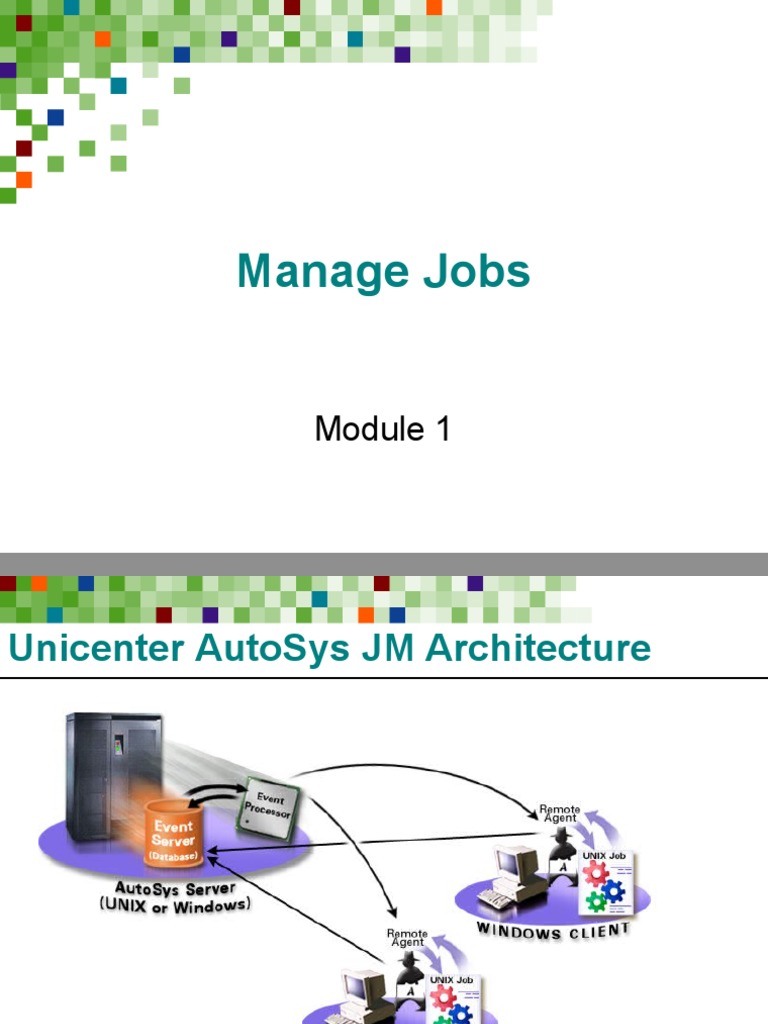 Autosys Summary Pdf Command Line Interface Databases