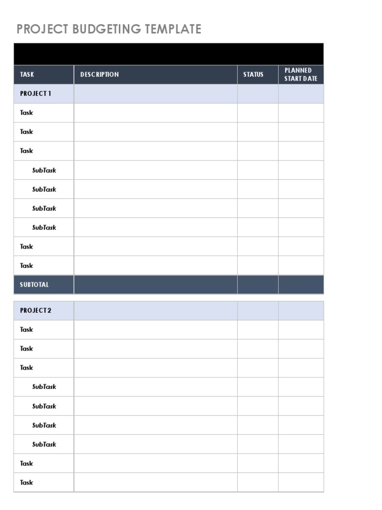 IC Project Budgeting Template 8857 PDF | Download Free PDF | Business