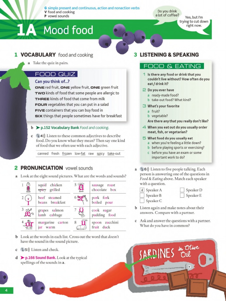 Intermediate1 Unit 1 SB PDF | PDF | Lunch | Foods