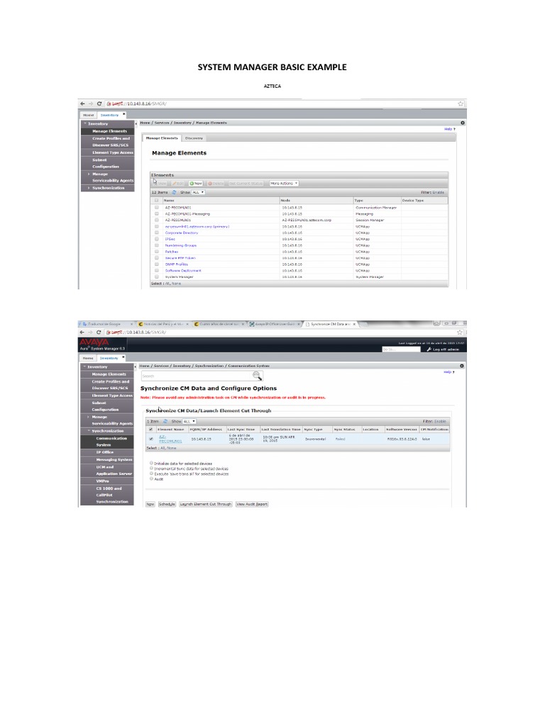 System Manager Basics: Azteca Guide | PDF
