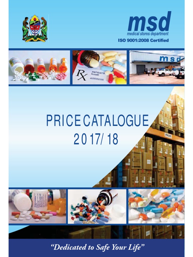 MSD Price Catalogue 2017 - 2018 - Printed PDF | PDF | Merck & Co. | Supply Chain