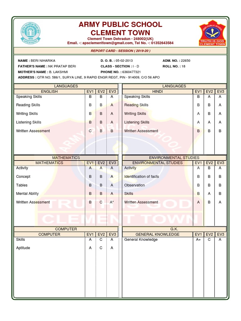 Army Public School Clement Town | PDF | Cognition | Learning
