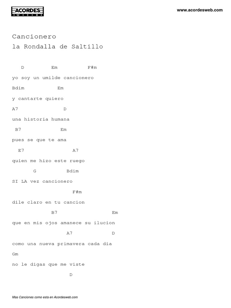 Cancionero: La Rondalla de Saltillo | PDF