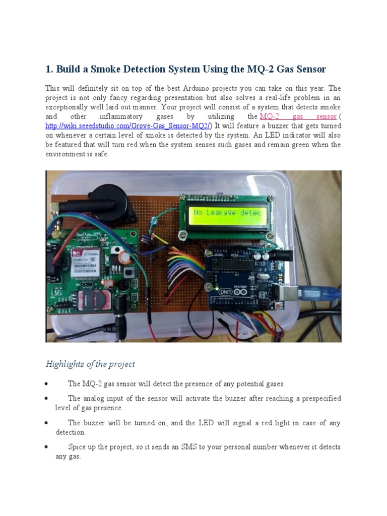 Build A Smoke Detection System Using The MQ-2 Gas Sensor: Highlights of ...