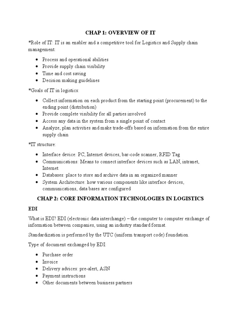 Chap 1: Overview of It | PDF | Electronic Data Interchange | Cloud ...
