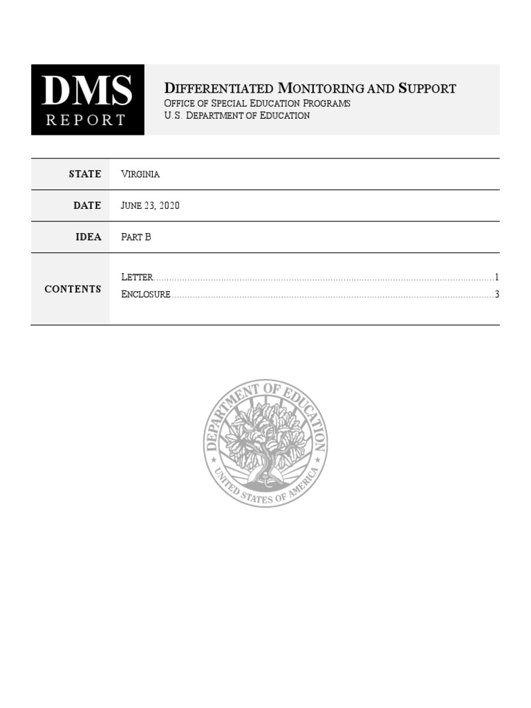 OSEP Letter To VDOE June 23, 2020 | PDF | Complaint | Mediation