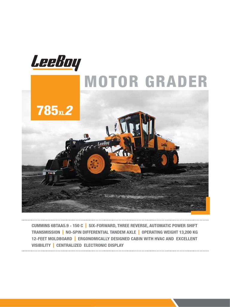 Motor Grader 785 XL 2: Powerful Grading Performance | PDF ...