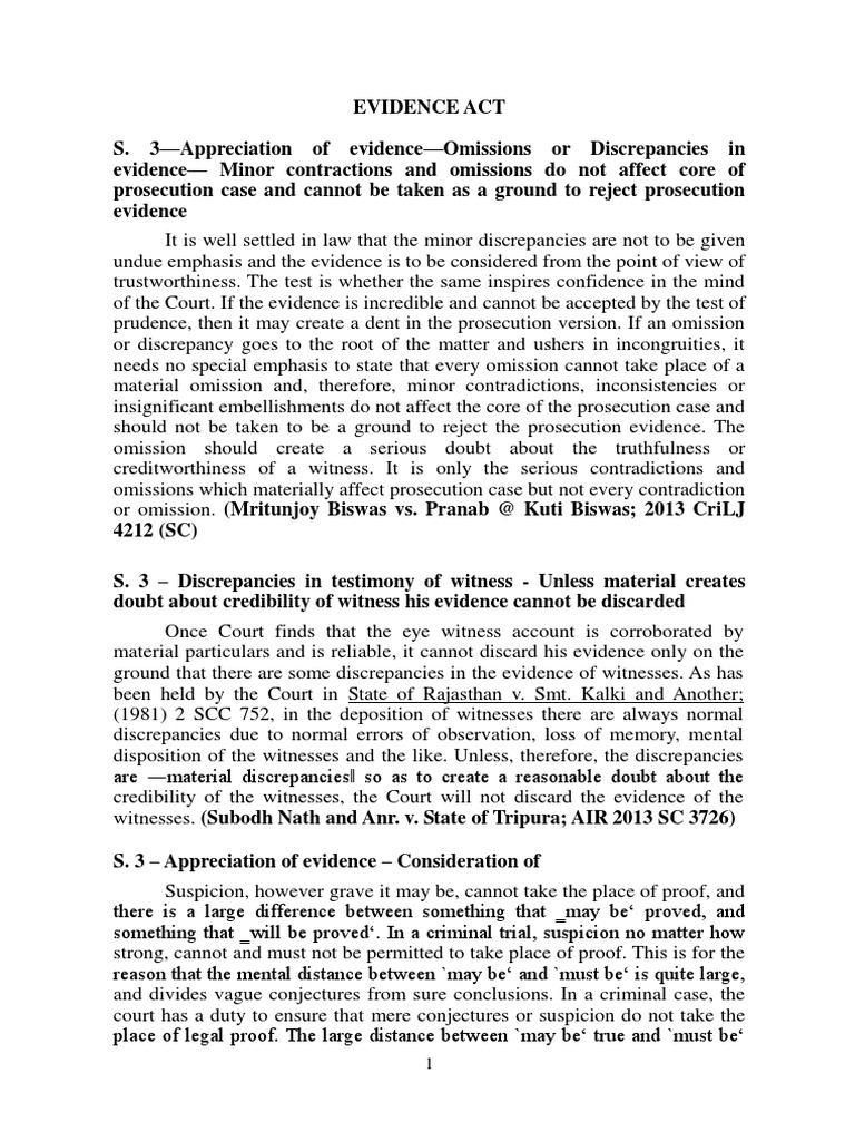 Evidence Act PDF | PDF | Confession (Law) | Witness