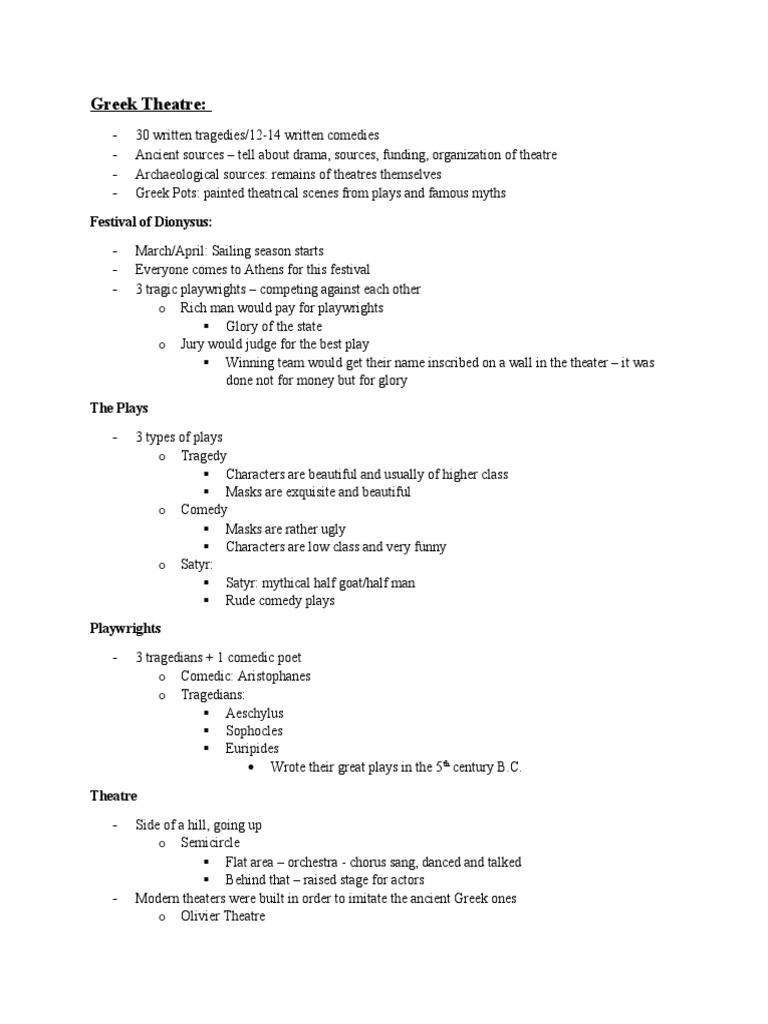 Greek Theatre - Oedipus Rex | PDF | Oedipus | Tragedy