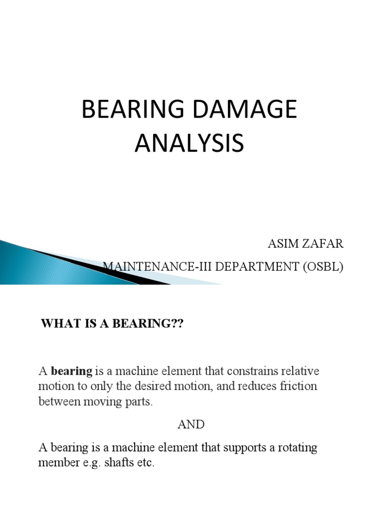Bearing Damage Analysis | Download Free PDF | Bearing (Mechanical) | Wear