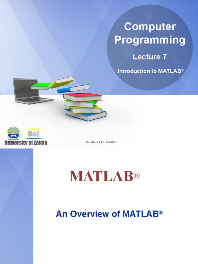 Computer Programming: Introduction To MATLAB | PDF | Matlab | Computer Program