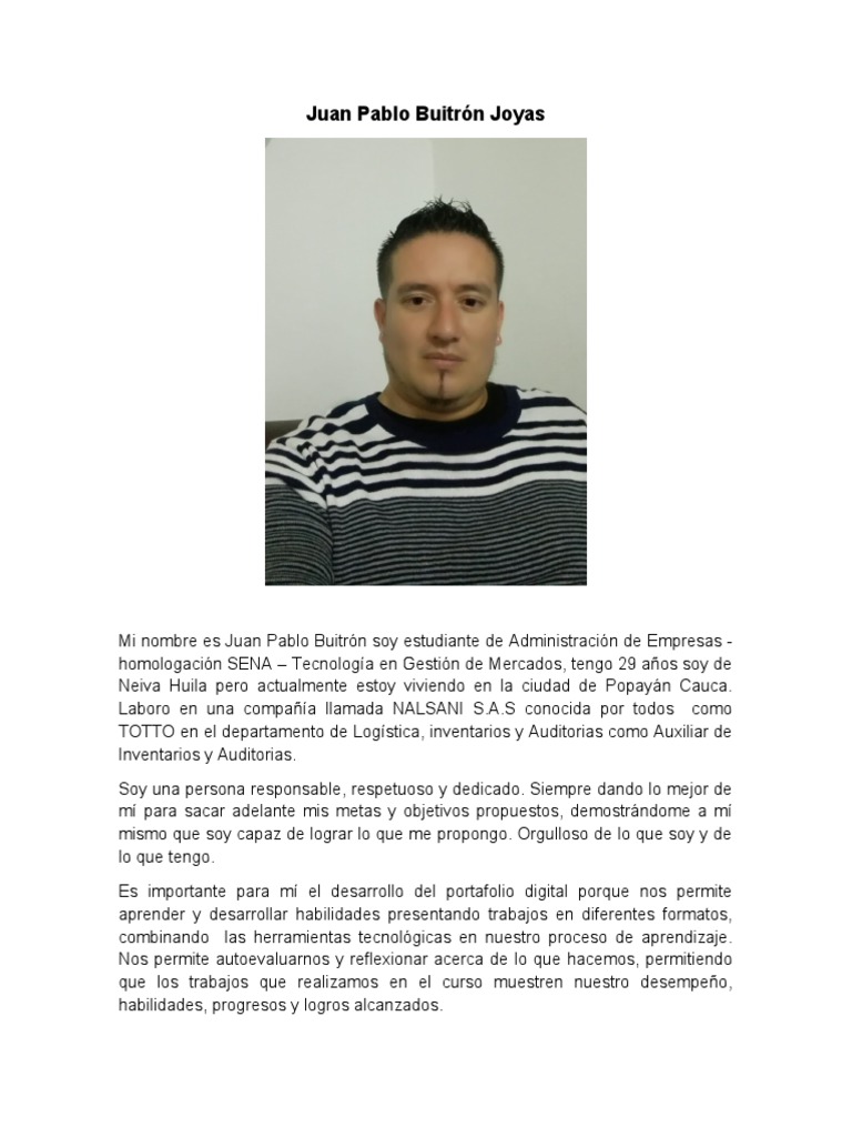 Presentacion - Juan Pablo Buitron | PDF