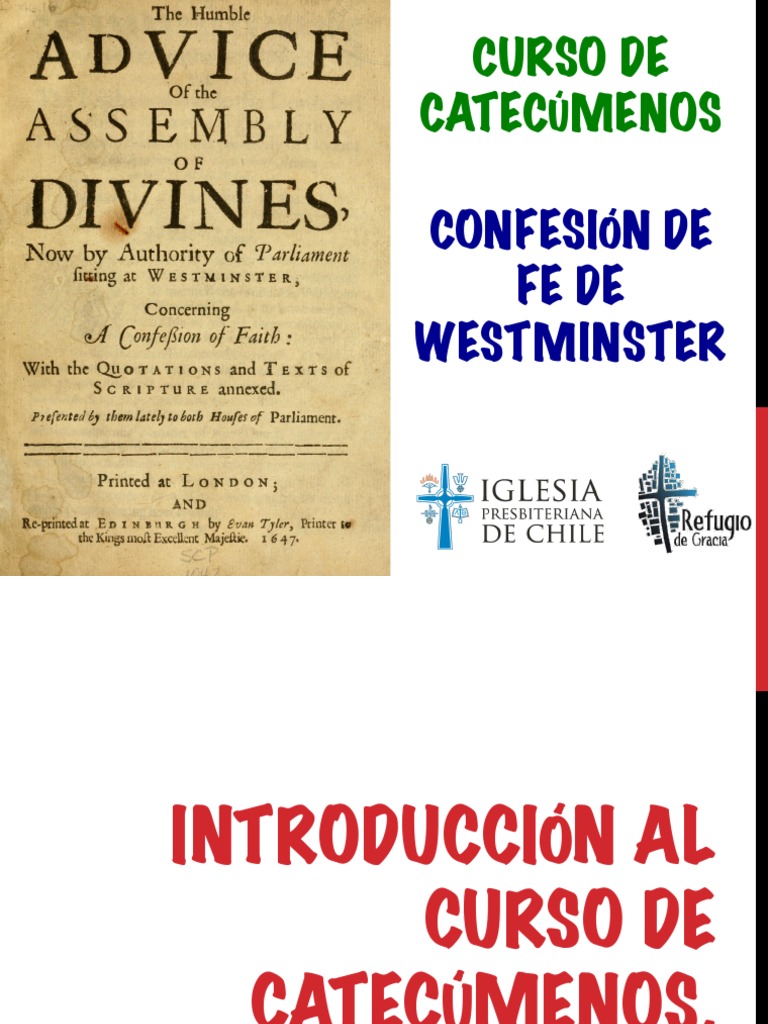 Introduccion A La Confesion de Fe de Westminster | PDF
