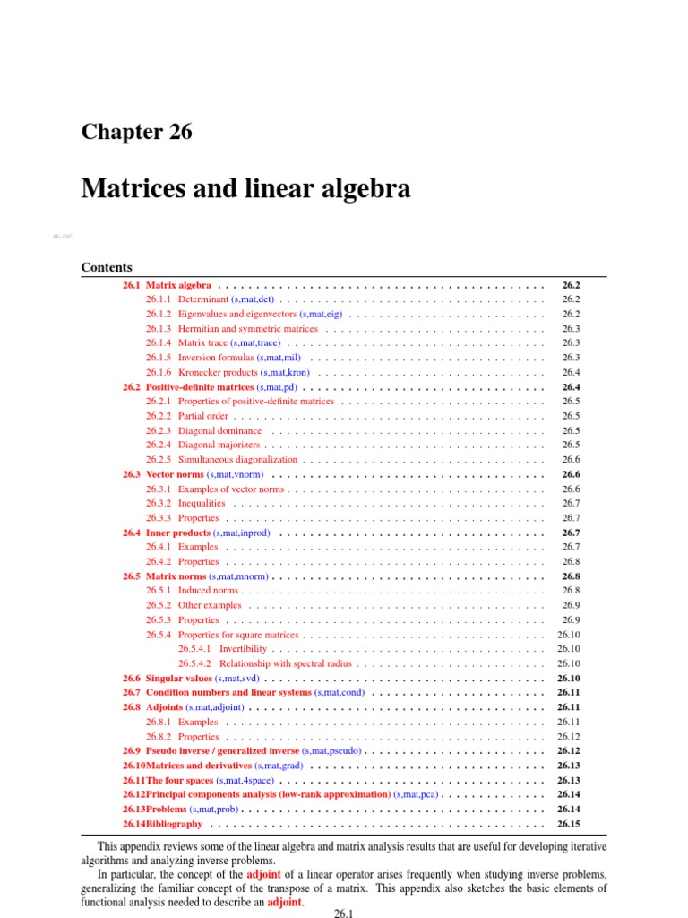 Matrices and Linear Algebra: (S, Mat, Det) (S, Mat, Eig) | PDF | Eigenvalues And Eigenvectors ...