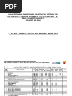 Productivity Norms - Pipeline Works | PDF | Trench | Building Materials