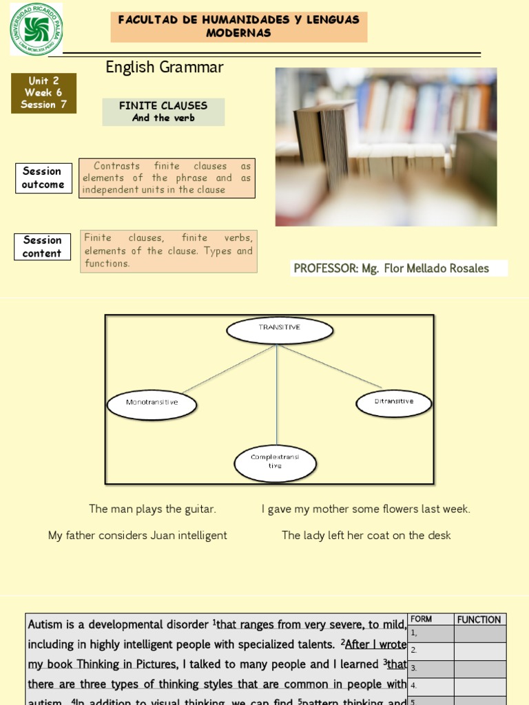 FINITE CLAUSES and The Verb | PDF | Verb | Phrase