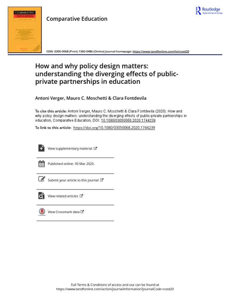 How and Why Policy Design Matters Unders PDF | PDF | School Voucher ...