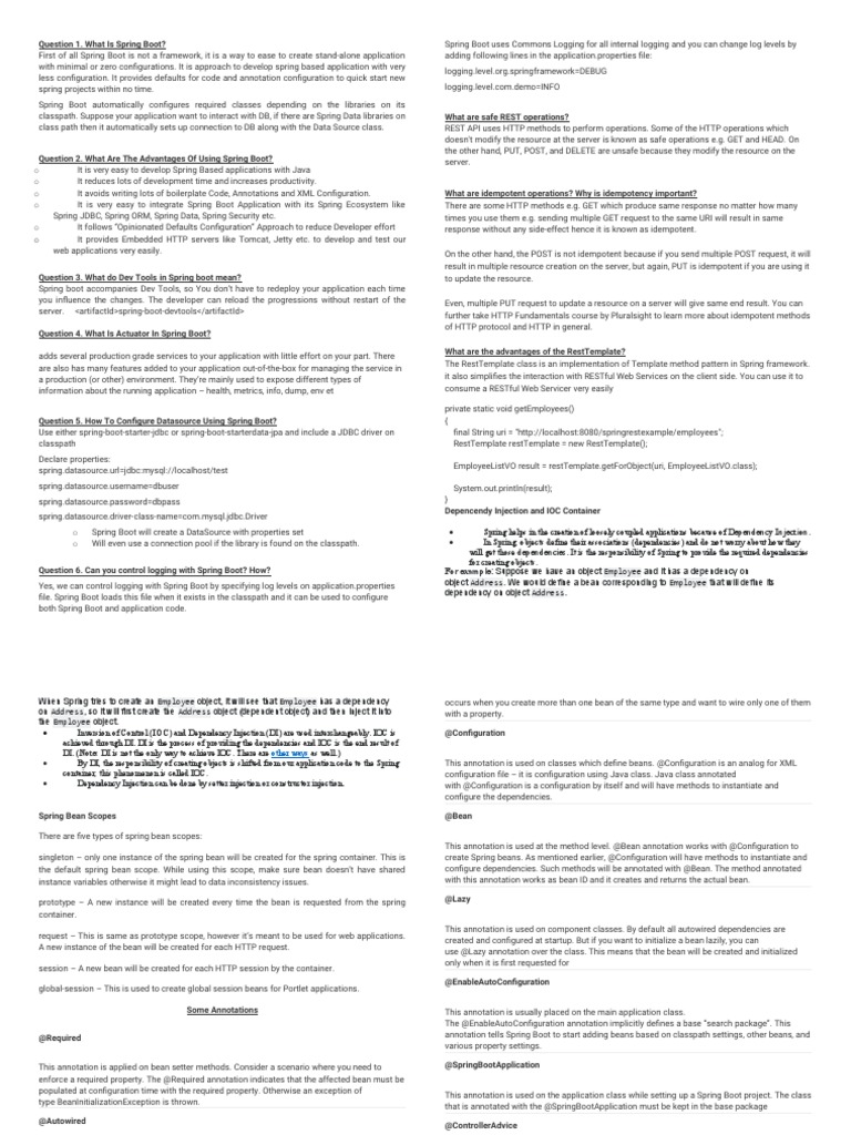 Spring Boot Pdf Representational State Transfer Hypertext Transfer Protocol