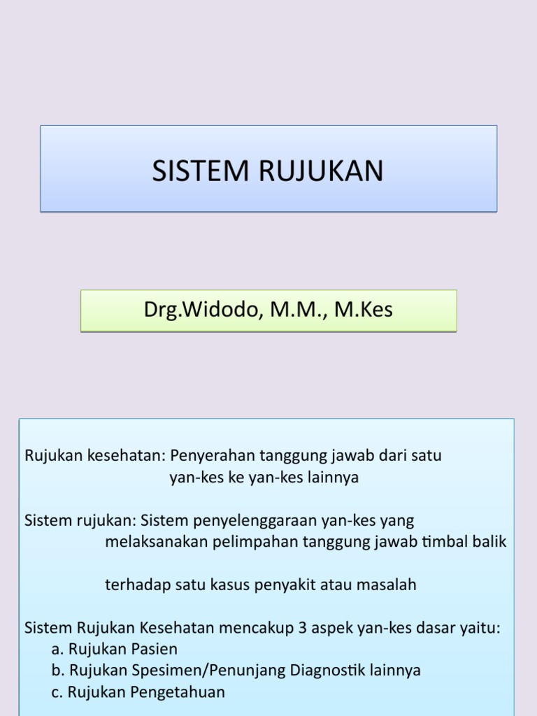 Sistem Rujukan | PDF | Pengembangan Diri