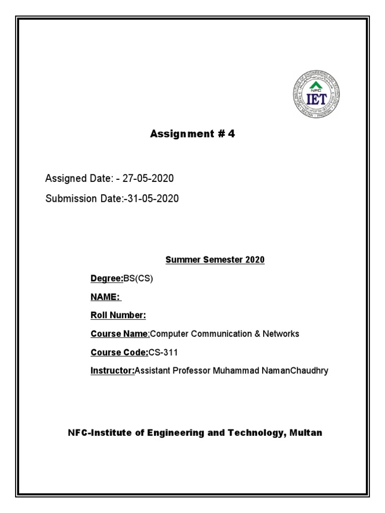 Summer Task: Computer Networks Assignment | PDF | Ethernet | Byte