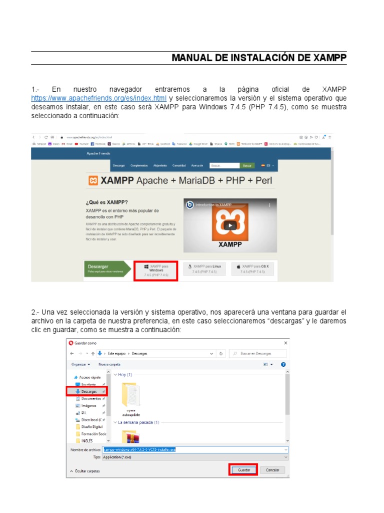 Manual de Instalación de Xampp y Sublime Text 3 | PDF | Ventana (informática) | Archivo de ...