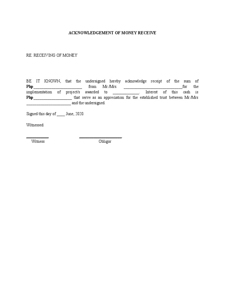 Acknowledgement Letter - Scribd | PDF