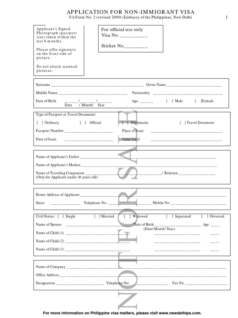 Work Permit Form | Travel Visa | Passport
