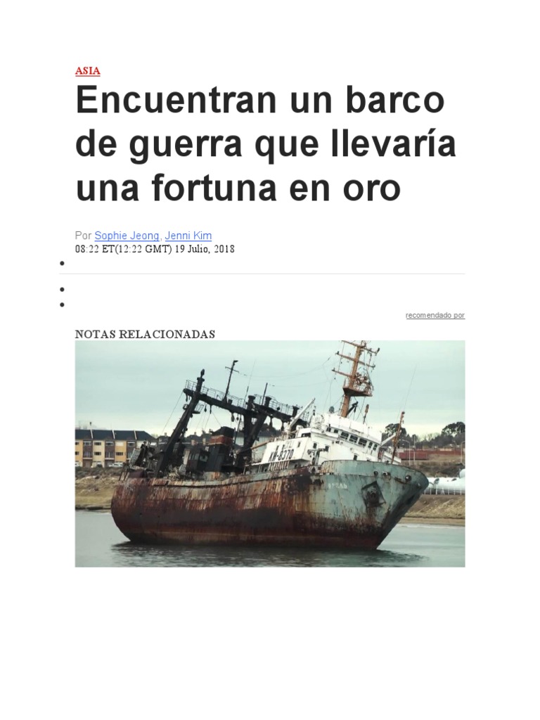 El Barco de Oro | PDF | Barcos | Corea del Sur