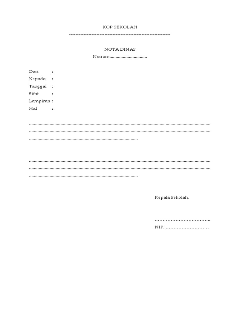 6.13 Template Nota Dinas | PDF