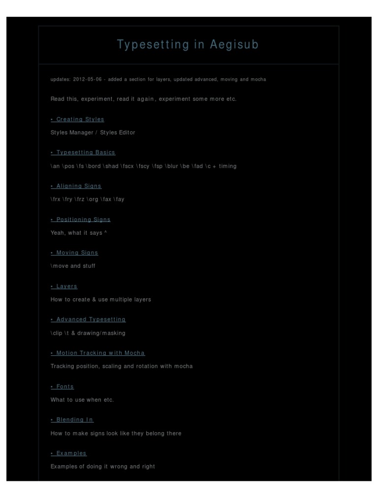 Commie Typesetting in Aegisub | PDF | Typefaces | Rotation