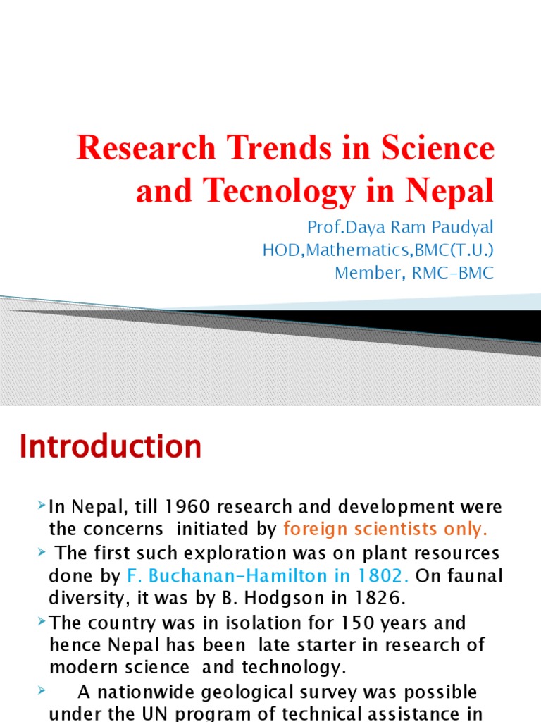 Research Trends in Nepal's Science Sector | PDF | Nepal | Science