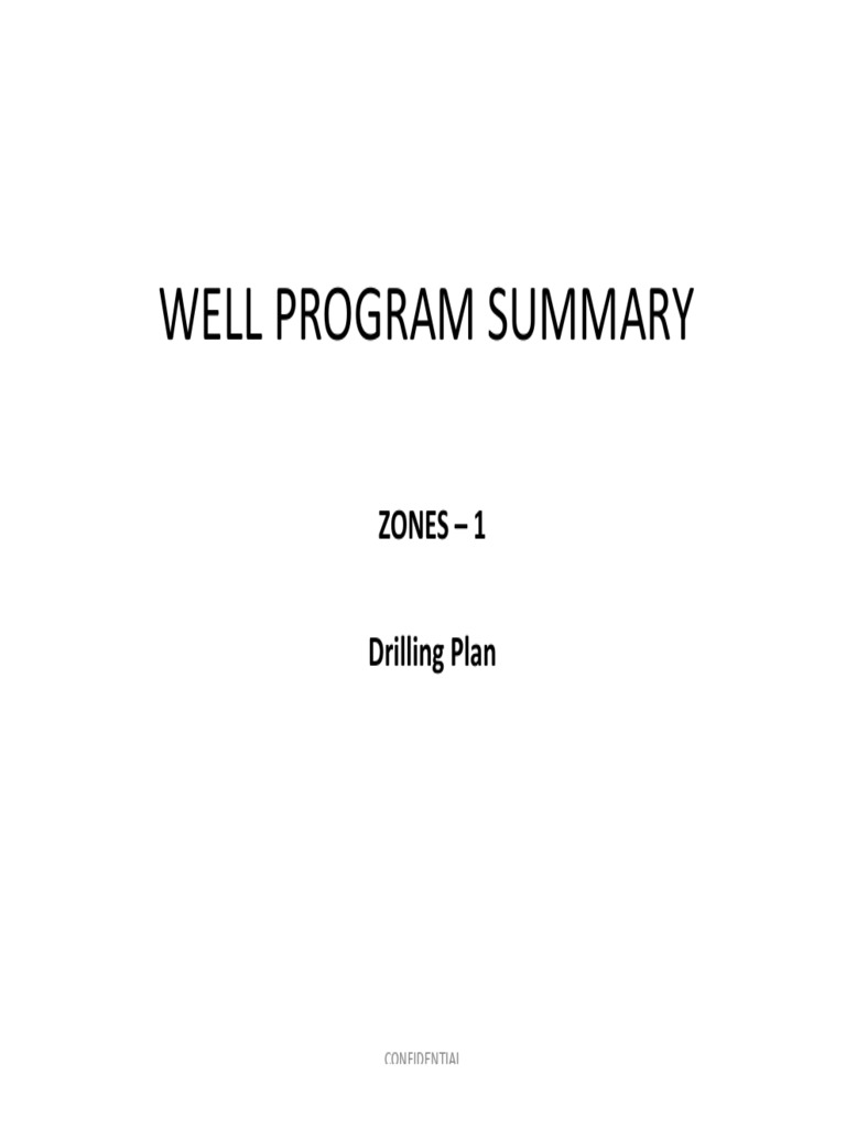 Well Program Summary 2 | PDF | Casing (Borehole) | Chemical Engineering