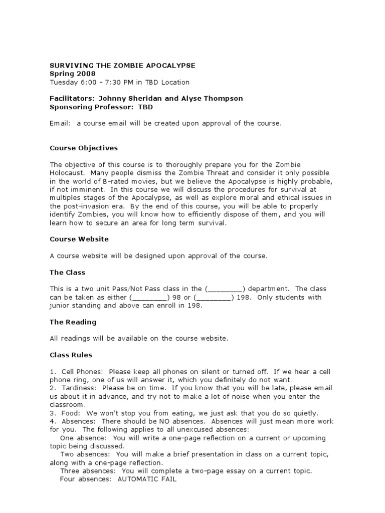 Surviving The Zombie Ap | PDF | Career & Growth | Language Arts ...