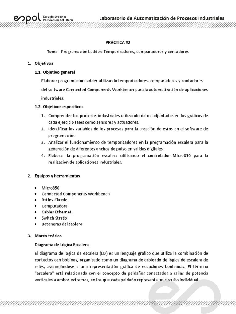 Práctica 2 - Programación Ladder - T - C | PDF | Programación de ...