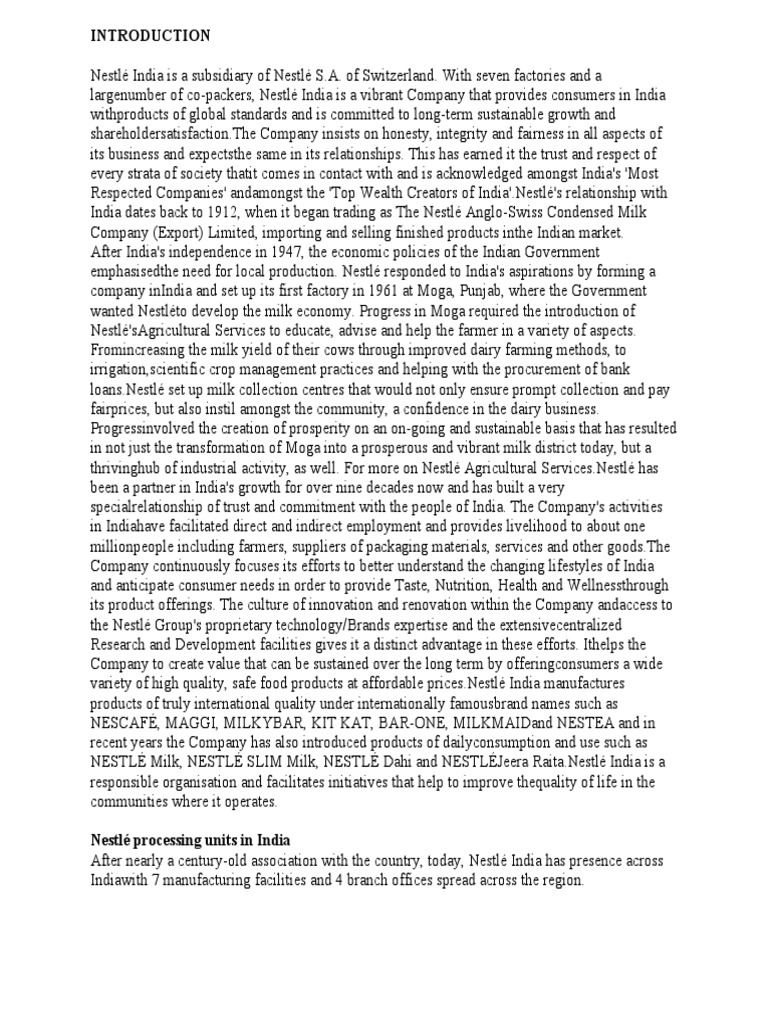 Nestle | PDF | Nestlé | Research Design