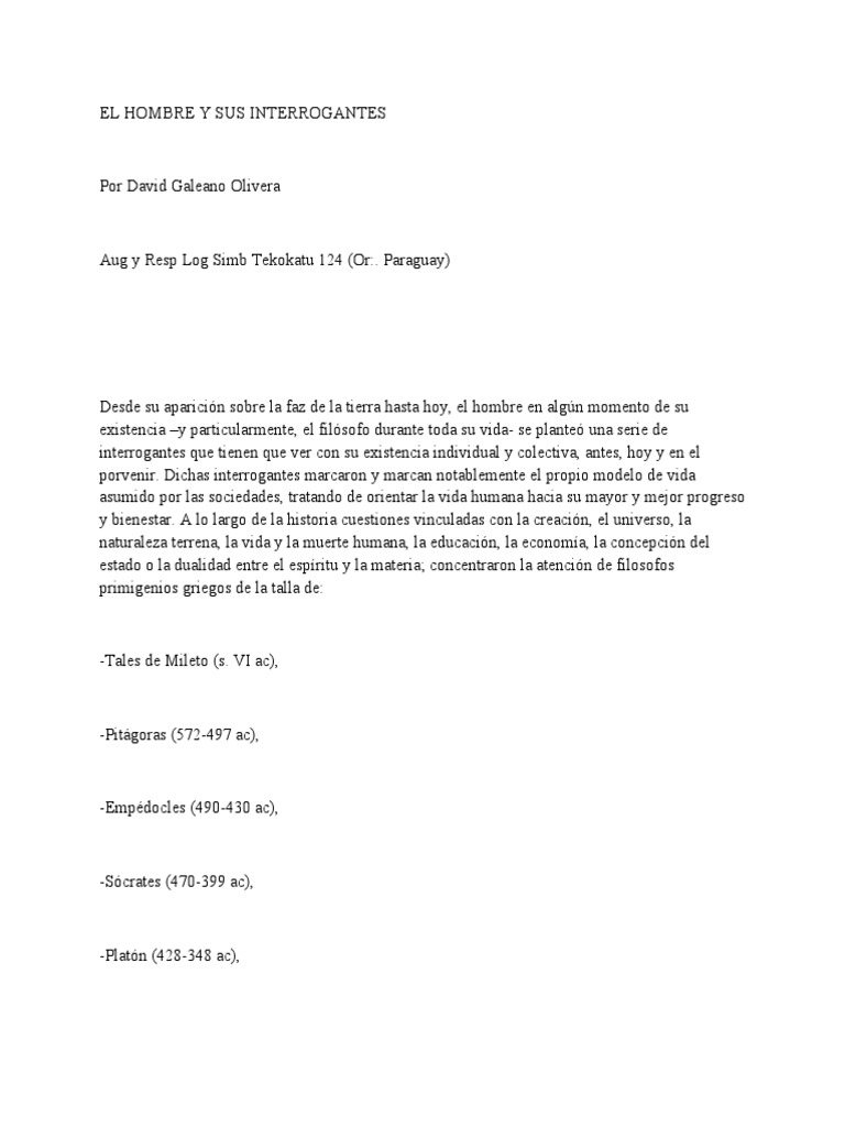 Interrogantes del ser humano y su vida | PDF | Vida | Evolución