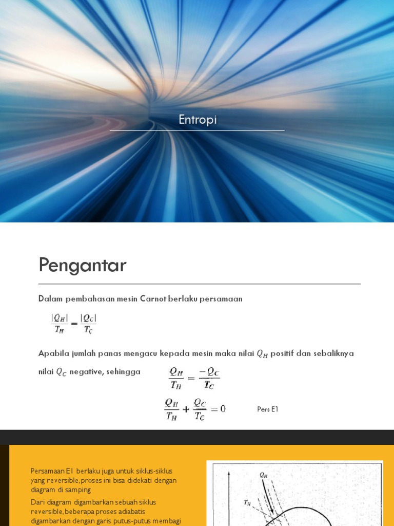Pemahaman Entropi dalam Termodinamika | PDF