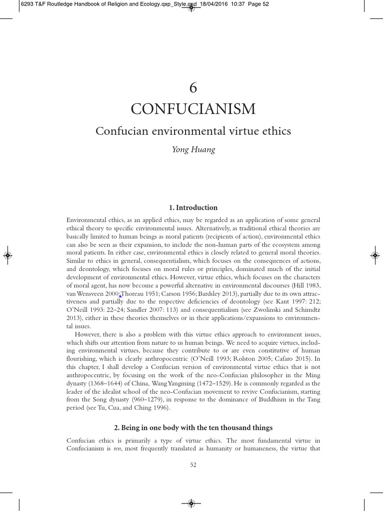 6 Confucianism: Confucian Environmental Virtue Ethics | PDF | Empathy ...