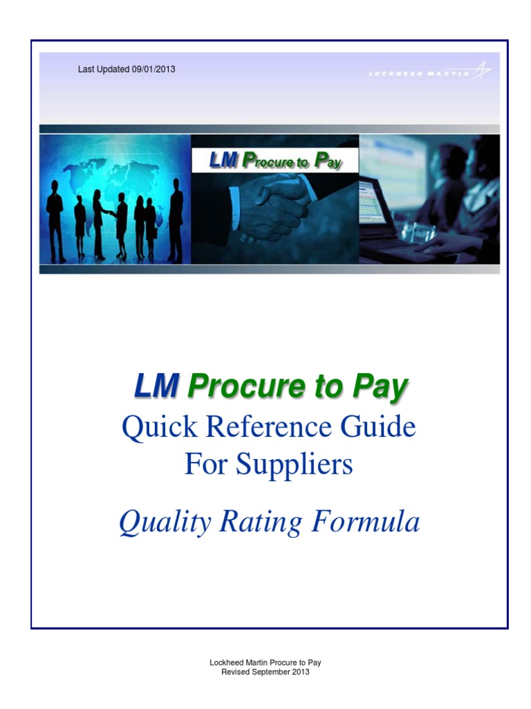 Quality Rating Formula 2013 | Download Free PDF | Formula | Supply Chain
