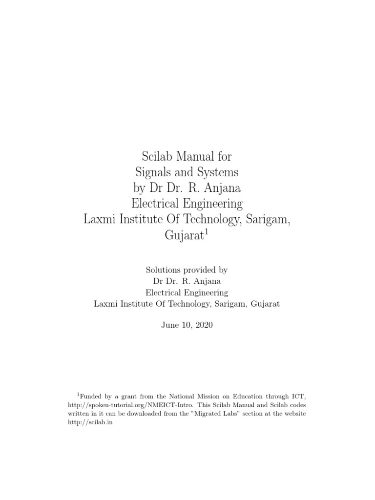Signals and Systems - DR - Dr. R. Anjana | PDF | Signal Processing ...
