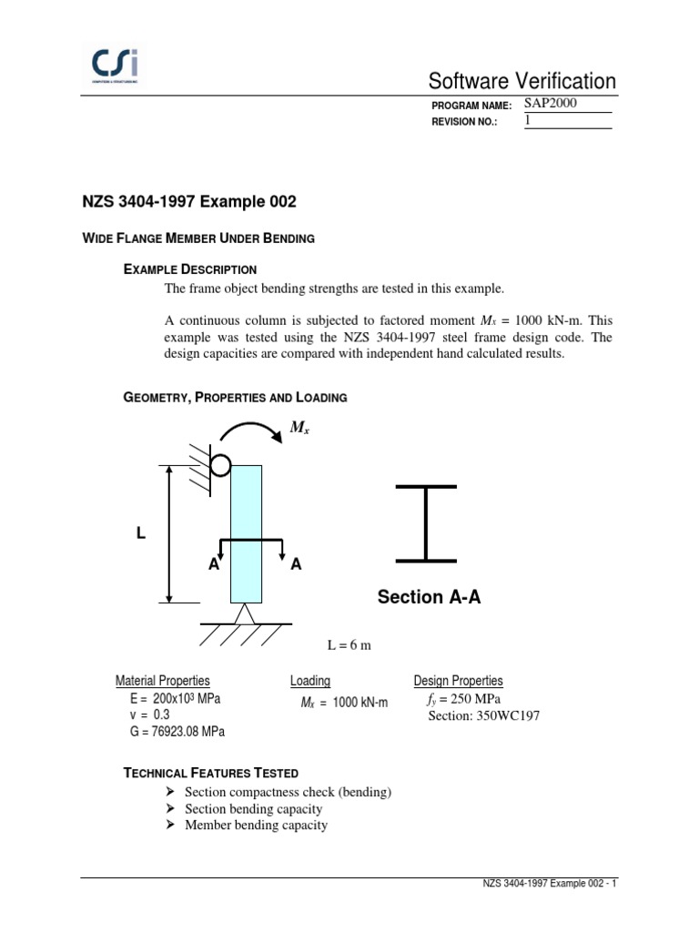 NZS 3404-1997 Example 002 | Download Free PDF | Buckling | Structural ...