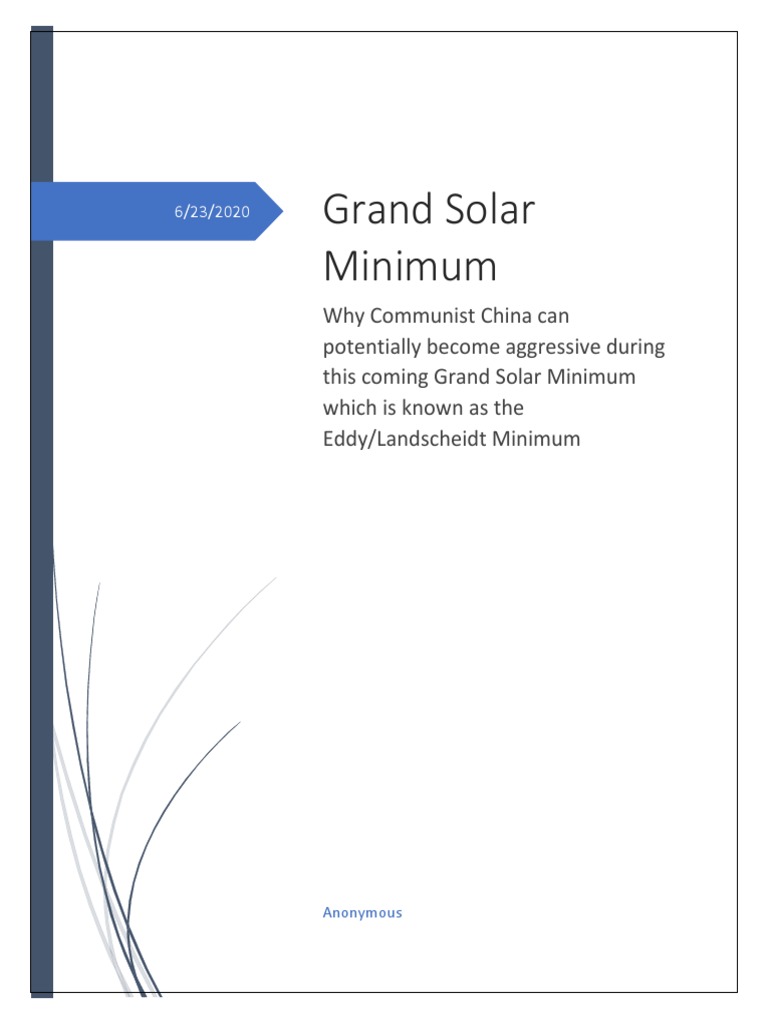 Grand Solar Minimum Updated | PDF | Qing Dynasty | China